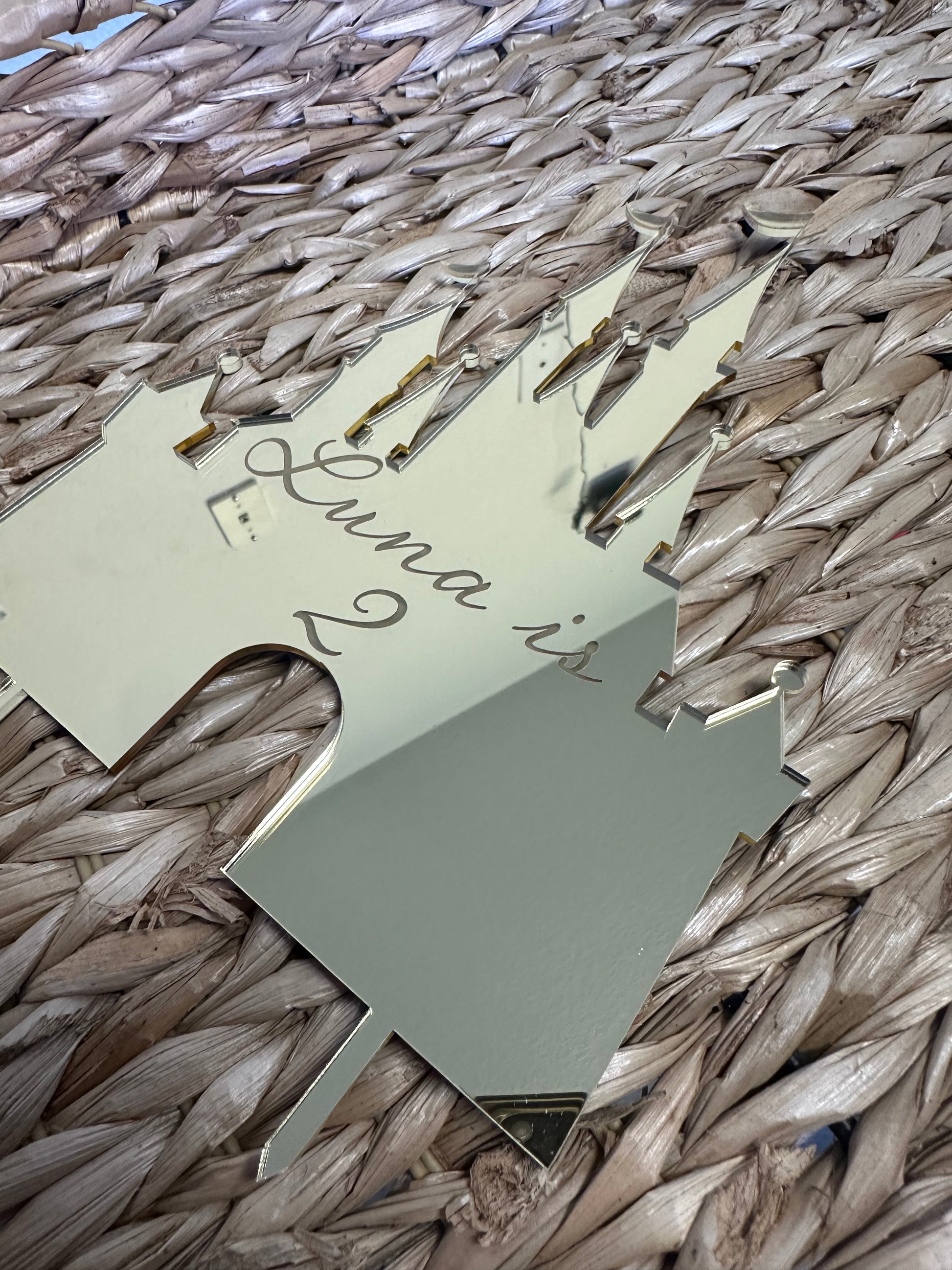 Personalized Acrylic Castle Cake Topper | Custom Name & Age – Blossom ...